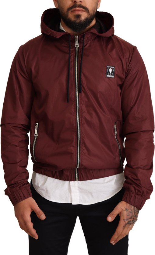 Dolce & Gabbana - Maroon Windbreaker Hooded Full Zip Sweater | bol.com