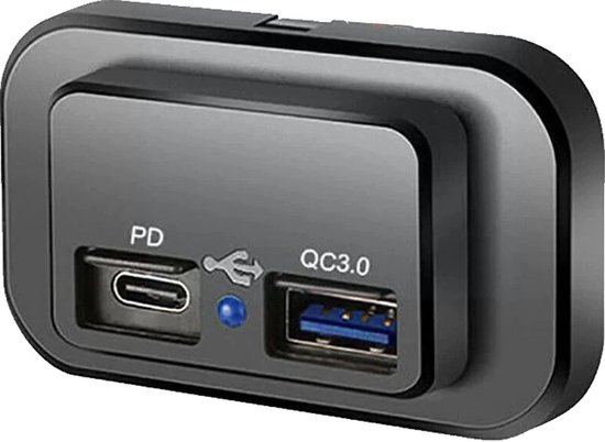 Joyroom® - POUSB-4QC - USB/USB-C Fast charge opbouwstopcontact - 12V ...