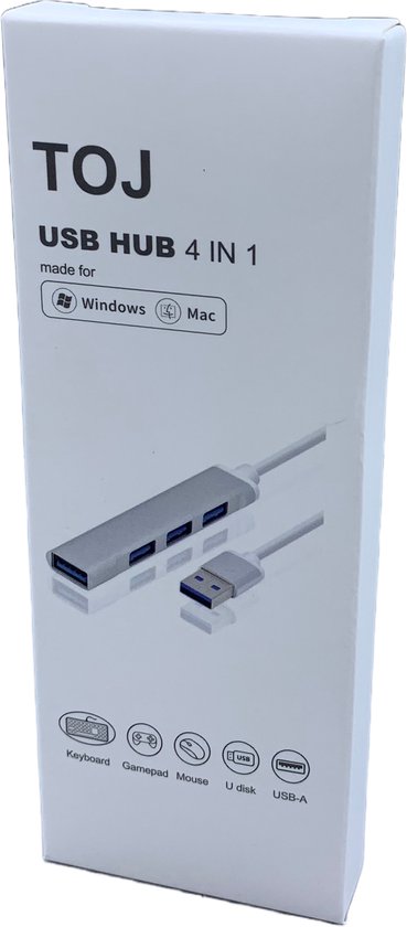 Usb Poorten Verdeler / Splitter - 4 usb poorten - USB hub voor laptop ...