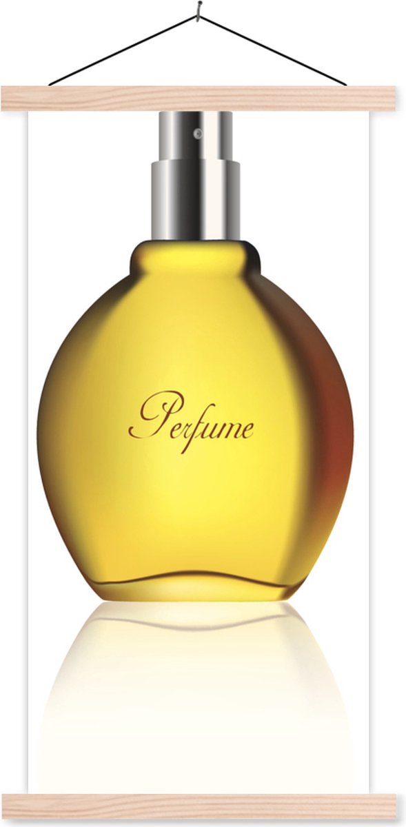 flacon de parfum jaune avec un effet transparent affiche scolaire ...