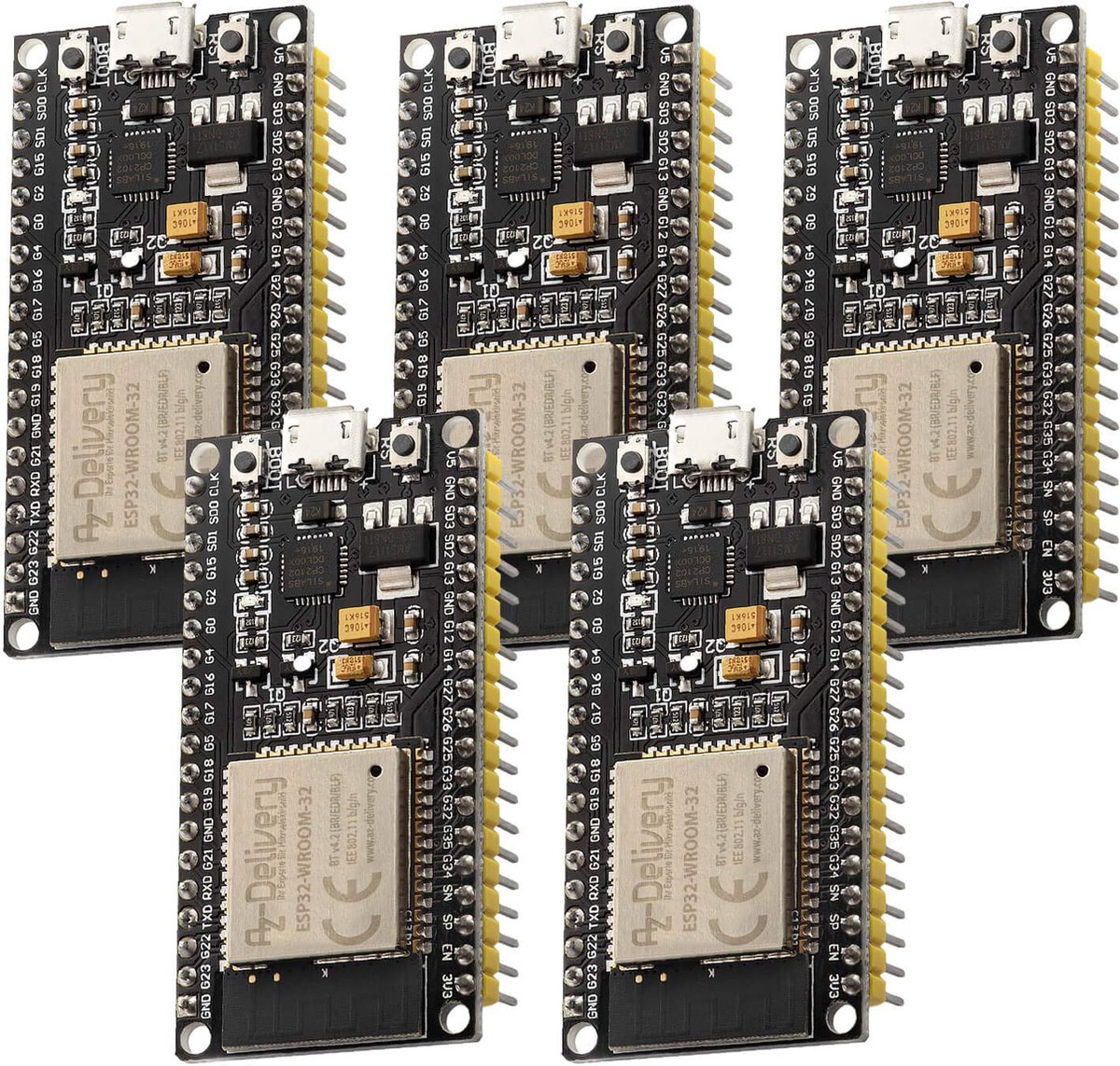 AZDelivery 5 x ESP32 NodeMCU Module WLAN WiFi Development Board met ...