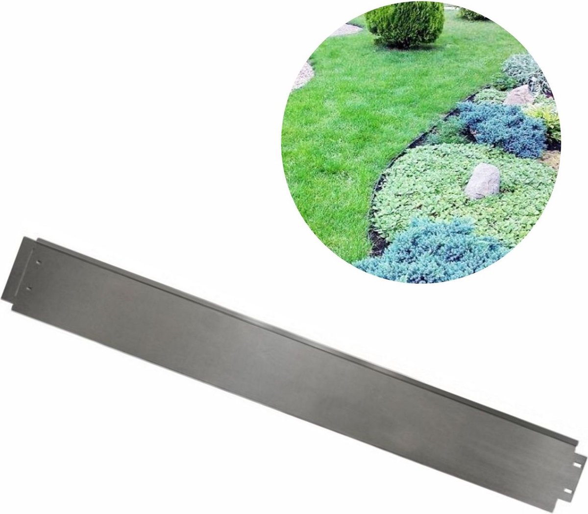 Set van 20 Borderrand metaal gegalvaniseerd 18cm x 100cm | Gazonrand ...
