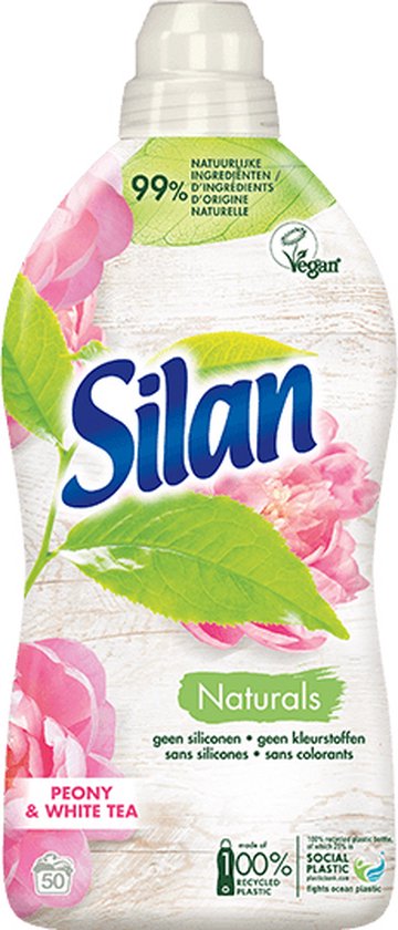 Silan Wasverzachter Naturals Peony & White Tea 50 wasb./1,25L | bol.com