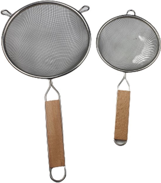 Zeef Klein en middel - Zilverkleurig - Metaal - Ø 11 en Ø 15 - Set van ...