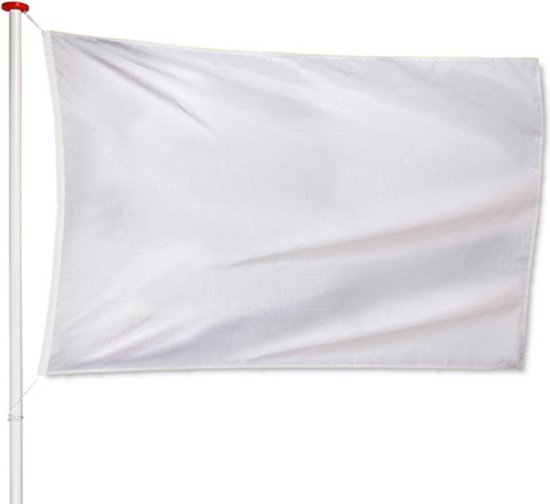 Witte Vlag - om zelf tekst op te zetten of in te kleuren - 100 x 70 cm ...