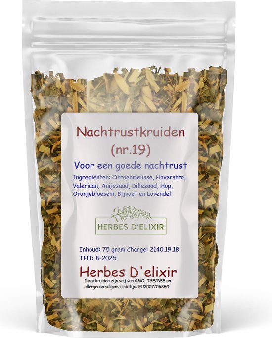 Herbes D'elixir Nachtrust Kruidenthee – Losse Thee – 75 Gram ...