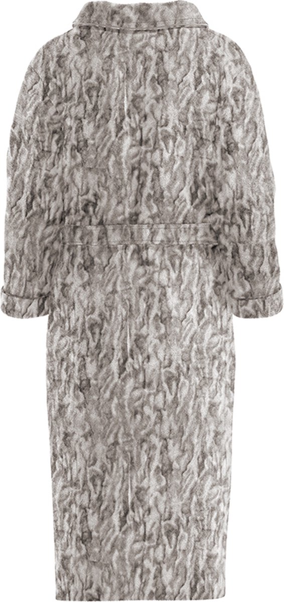 Linnick Flanel Fleece Badjas Bont Rabbit - zilver grey - L - Badjas ...