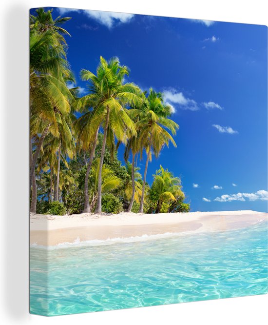 OneMillionCanvasses - Canvas - Strand - Zee - Palmboom - 20x20 cm - Canvas schilderij... | bol