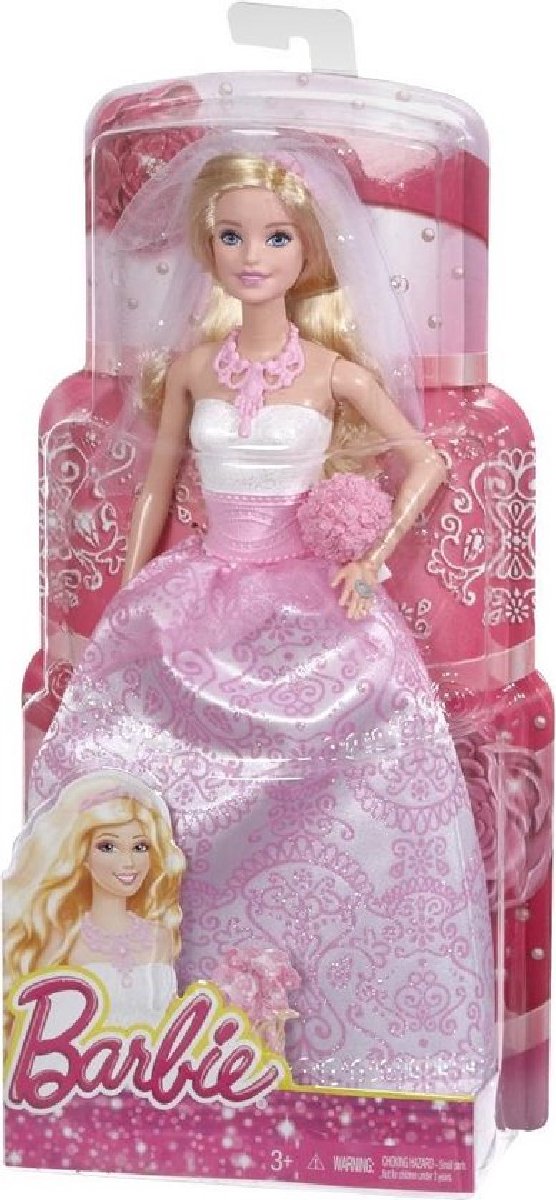 Barbie Bruid met Roze Jurk en Boeket - Barbie Pop | bol.com