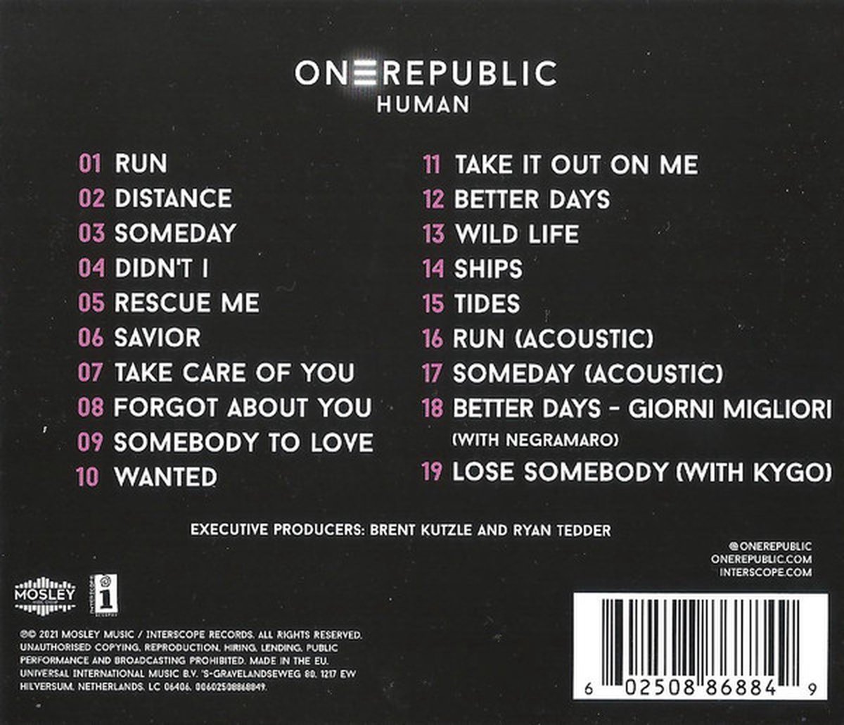 Human, OneRepublic | CD (album) | Muziek | bol.com