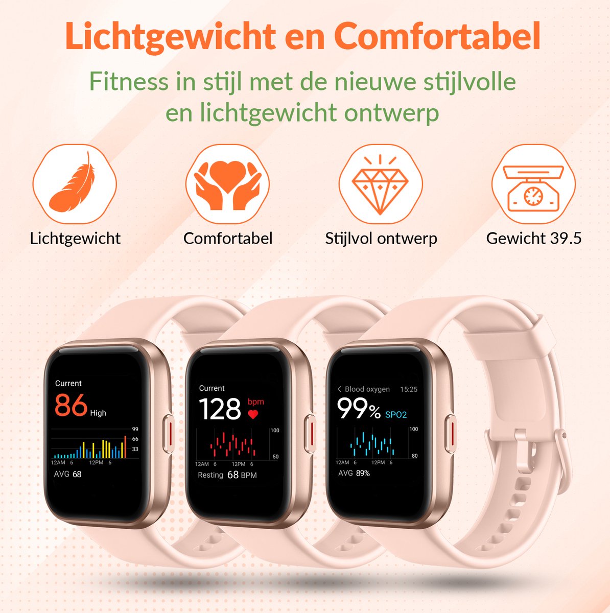 Smartwatch Dames S208BT - Watch geschikt voor Apple Watch geschikt voor ...