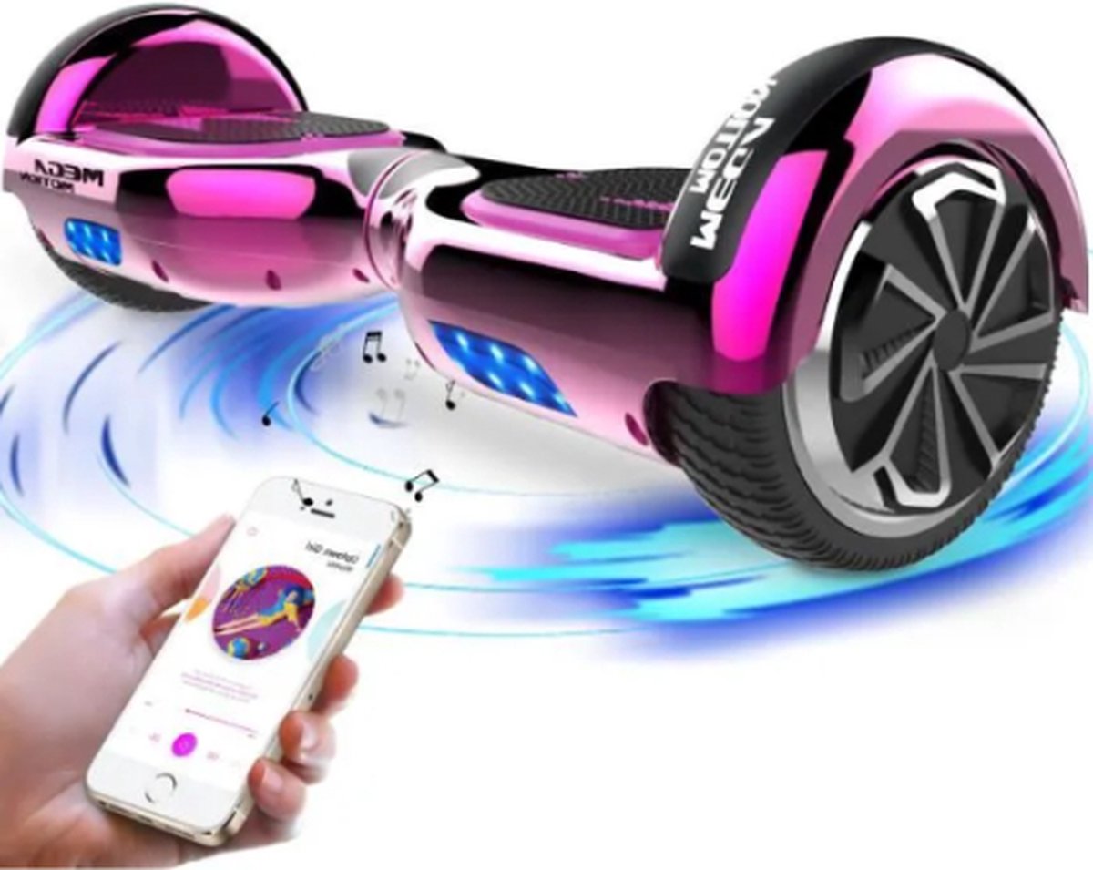 Mega Motion Hoverboard Roze - Oxboard - 15 km/h - Bluetooth Speaker ...