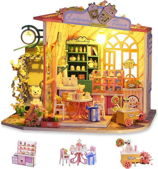 Premium DIY Minitatuur Poppenhuis KIT - Voor volwassenen - Mini Huis ...