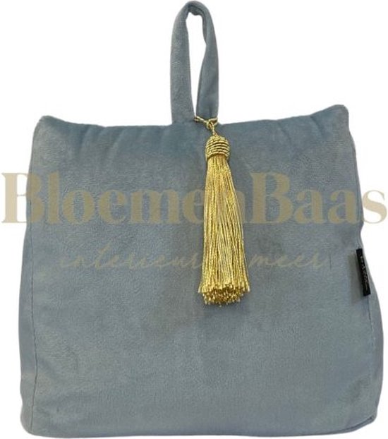 Elzet Gifts & Living - Deurstopper - Baby blauw - Fluweel - Deur ...