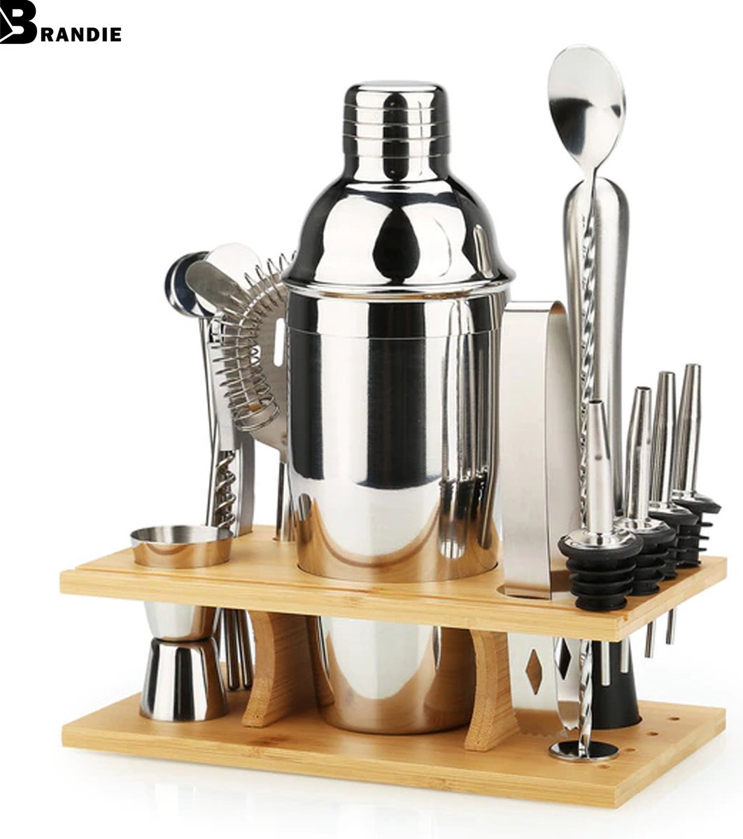 Brandie® - Cocktailshaker - 16 Delige Barmanset Voor Mixerwijn Martini ...