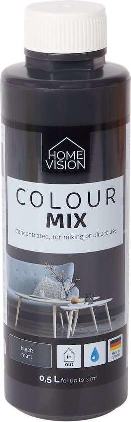 Home Vision verf- 500 ml- Mat- Zwart- Hobbyverf- Verf- Meubelverf ...