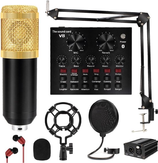 Thuys Mini Microfoon - Podcast Microfoon - Podcast Starterset - Zwart ...