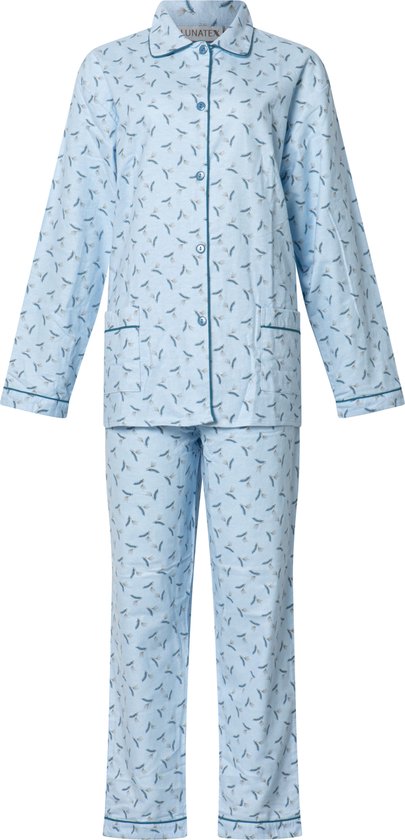 Cocodream Dames Flanel Pyjama met print Blue - maat M | bol.com
