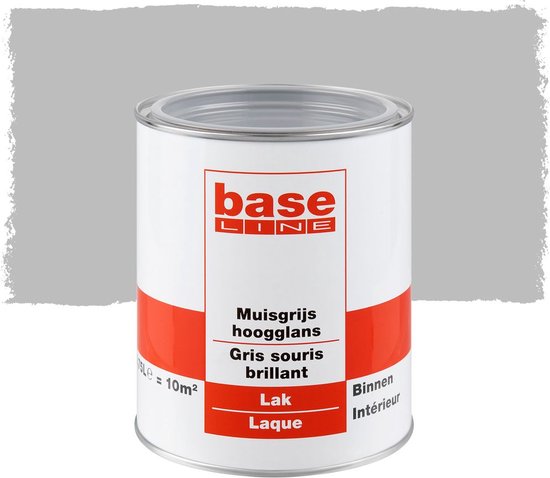 Baseline Lak - Hoogglans - Muisgrijs - 750ml | bol.com