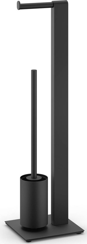 ZACK Atore Toiletbutler - Mat Zwart - WC Rol / Borstel houder | bol