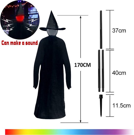 Halloween heksen decoraties - 1 STKS stem tovenaar - zeven kleur ...