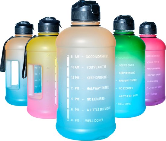 Quality Needz - Waterfles - Drinkfles Met Rietje - Stevig & Handig ...