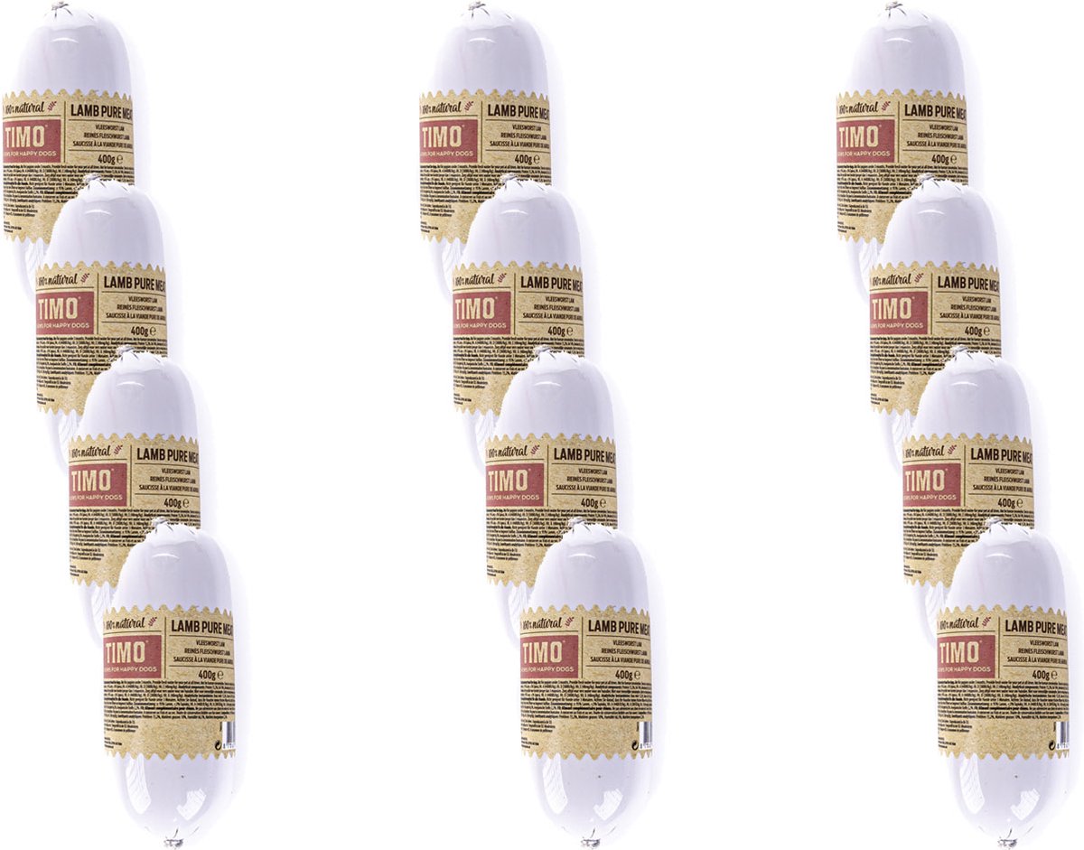 Timo Vleesworst Lam - Hondensnacks - 12 x 400 g | bol.com