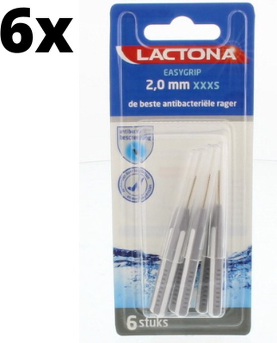 Lactona Ragers EasyGrip Recht XXXS 2mm Grijs - 6 x 6 stuks ...
