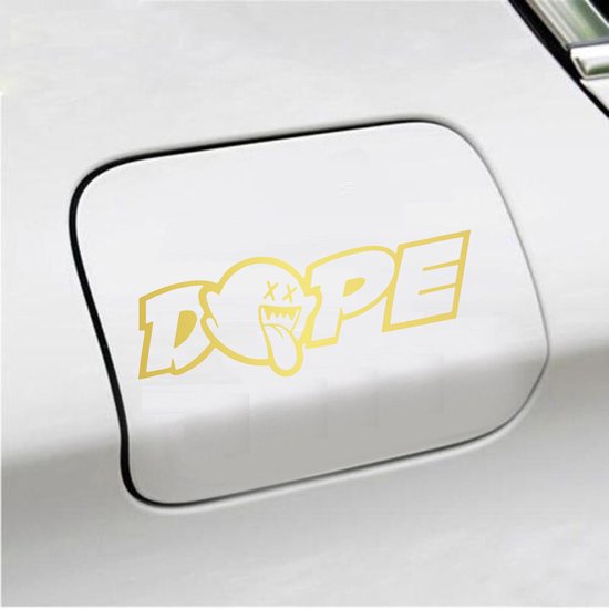 Bumpersticker - Dope - 7 X 20 - Goud | bol