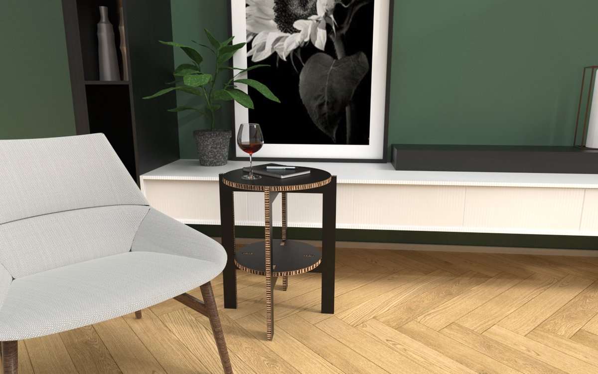 Bijzettafel Ann, kleur zwart, Bijzet tafeltje, Tafel Ann, design ...