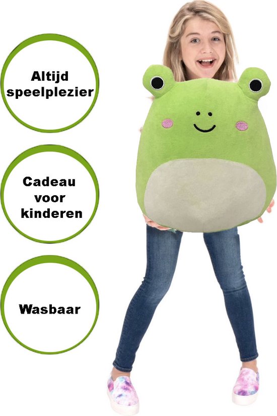 Kawaii Knuffel - Squish - 30CM - Kikker Squishy - Kawaii Kussen - Pluche Kussen -... | bol.com