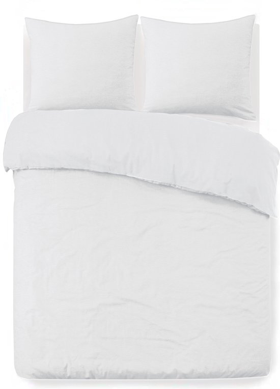 Vision Flanel Dekbedovertrek - Wit - Dekbedovertrek 240 x 220cm met 2 ...