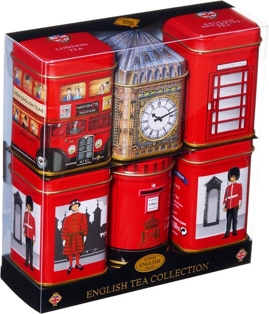 New English Teas Best of British 6 Mini Tin Gift Pack | bol.com