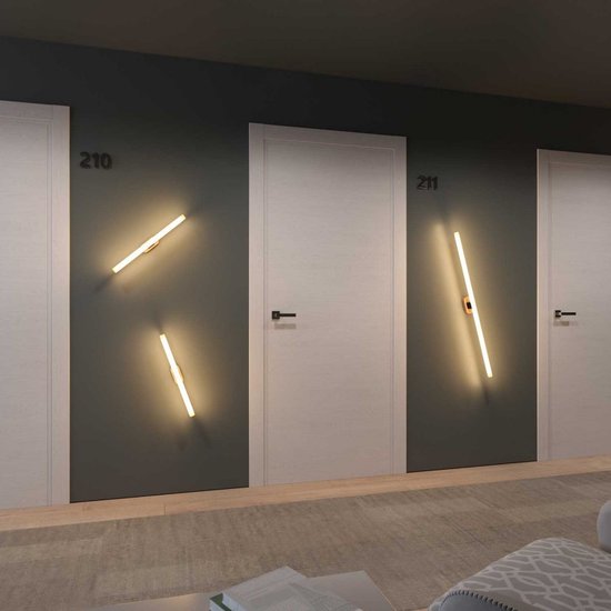 Fermaluce Syntax muurlamp met S14d fitting hout | bol.com