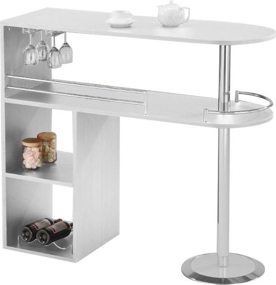Barmeubel FRANZ - Wit L 120 cm x H 104 cm x D 40 cm | bol