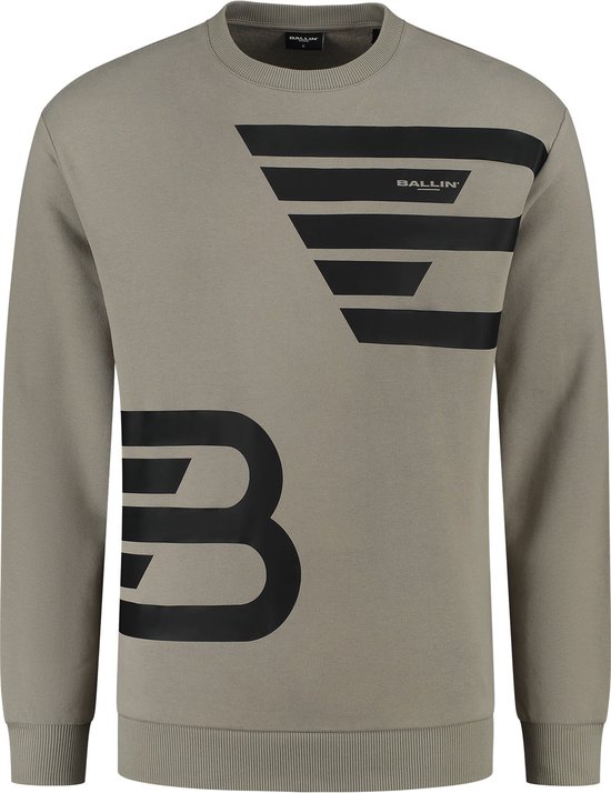 Ballin Amsterdam - Heren Regular Fit Sweater - Bruin - Maat S | bol.com