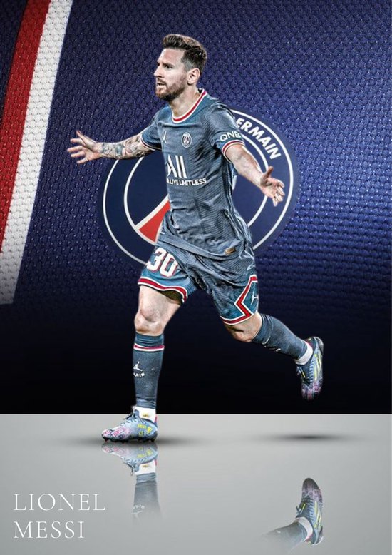 Poster Lionel Messi - PSG - Paris Saint German - Voetbal poster ...