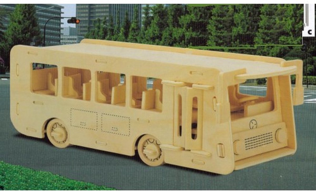 Bouwpakket Bus Autobus Touringcar- hout | bol.com