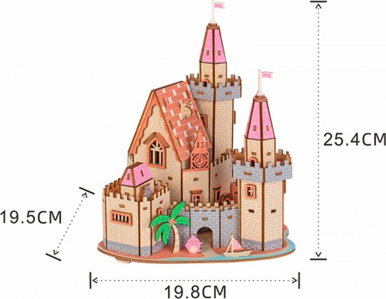 Bouwpakket 3D Puzzel Kasteel Avonturenkasteel- gekleurd | bol