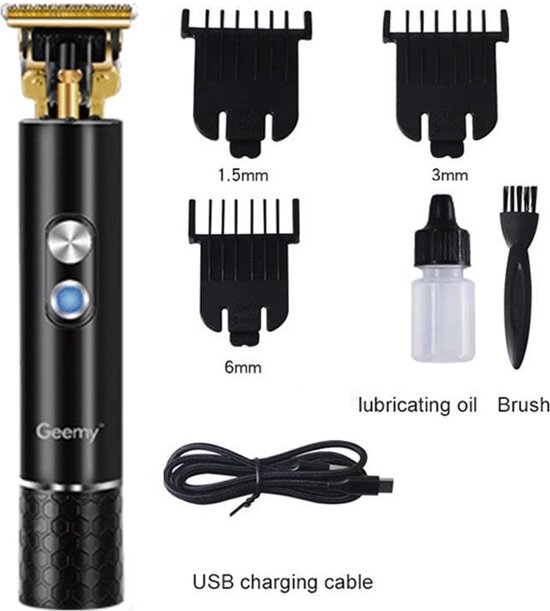 Geemy Tondeuse - Tondeuse mannen - Trimmer - Draadloos - 3x opzetstuk ...