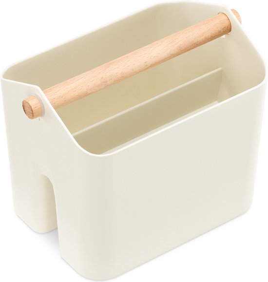 Navaris kunststof organizer met handvat - Opslagmand met 2 ...