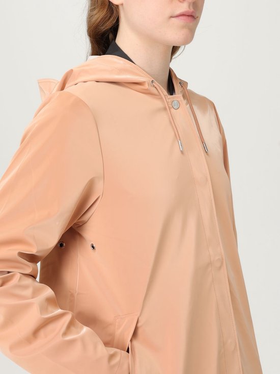 Long Hooded Raincoat Wo - Peach Jackets | bol