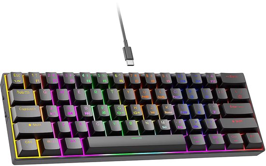 Zolveisa Gaming keyboard 60 % - Mechanisch Draadloos gaming toetsenbord ...