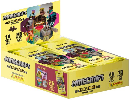 Minecraft Challenges Trading Cards - Fat Pack - 26 Kaarten - Panini | bol