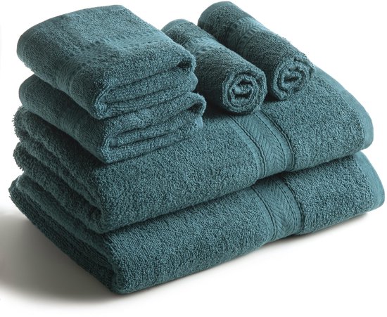Luxueuze Zachte Handdoekenset in Rustgevend Blauwgroen voor Badkamer ...