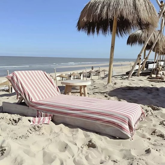 hiPPs Loungie Karakiz RASPBERRY, luxe hamamdoek voor ligbed | met ...