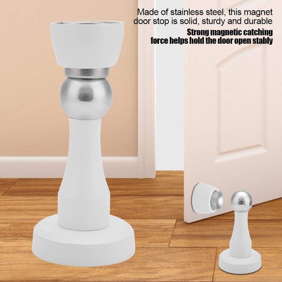 Stainless Steel Magnetic Door Stopper Wall Mounted Heavy Duty Metal ...
