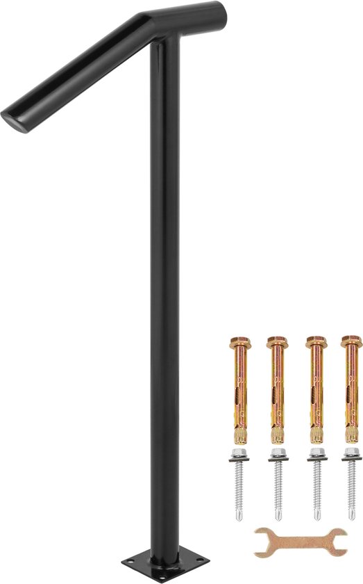 Ronde Metalen Leuning, 2 Treden, Buitentrapleuning 46 cm L x 97 cm H ...