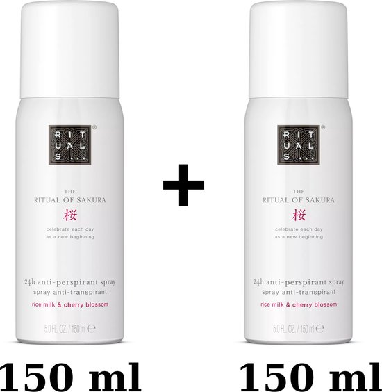 Rituals-2 x Sakura Anti-perspirant Spray - 2 x 150 ml - Deodorant 2 x 150 ml | bol