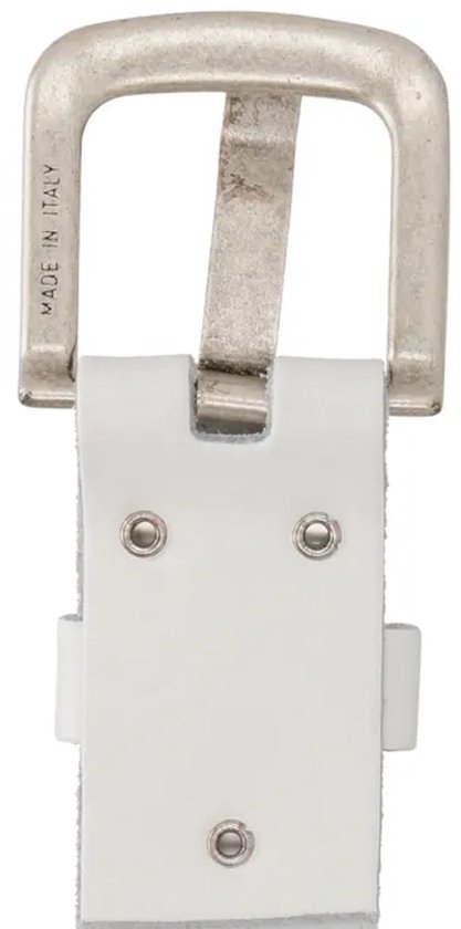 Hide & Stitches Leren Riem - Wit - 4cm breed - 115 cm lengte - Gratis ...